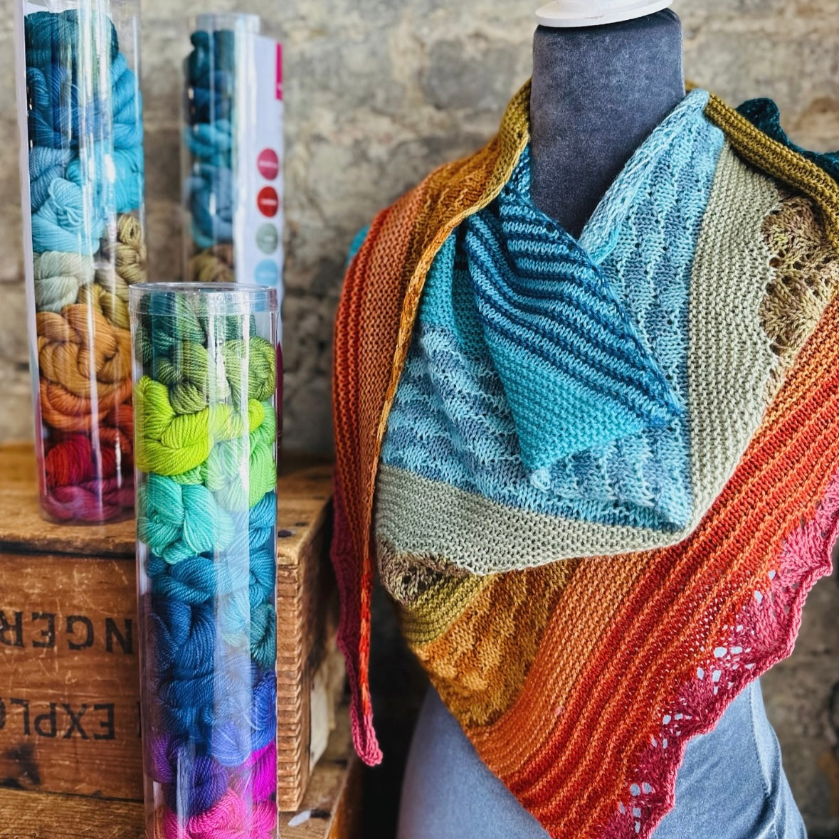 Sweet Georgia Symphony Shawl Knitting Kit | Fuzzy Goat
